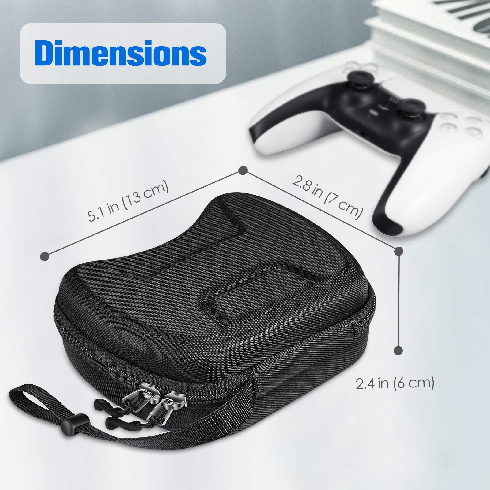Fintie Carrying Case for Nintendo Switch / Switch OLED Model Pro Controller / Sony PS5 Wireless Controller - [Shockproof] Hard Shell Protective Cover Travel Bag with Inner Pocket, Galaxy