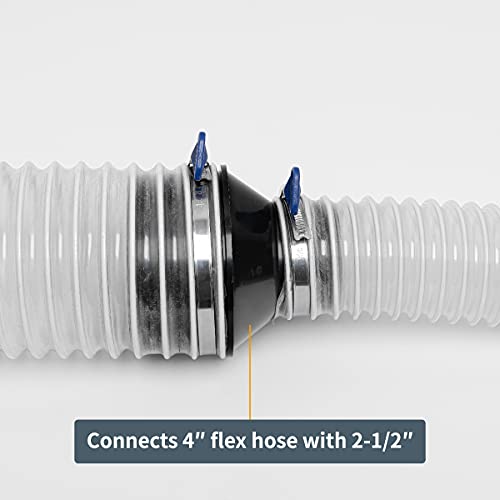 POWERTEC 70136 4-Inch Hose to 2-1/2 Inch Hose Cone Reducer