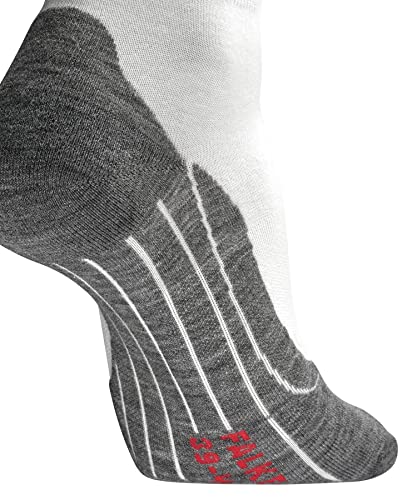 FALKE Men's RU4 Endurance Short Running Socks, Quarter, Medium Cushion, Breathable Quick Dry, Organic Cotton, White (White-Mix 2020), 9-10, 1 Pair