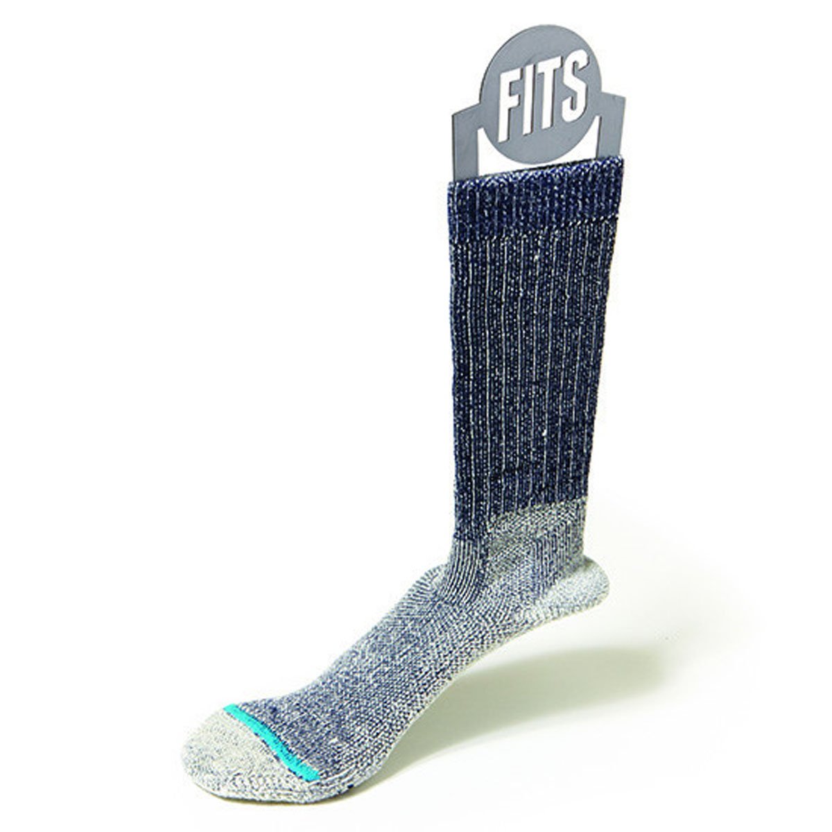 FITS Heavy Expedition Boot: Durable, Cushioned Outdoor Socks for Hiking, Camping, Hunting, and Fishing,Navy, XL