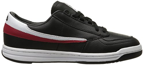 Fila Men's Original Tennis Fashion Sneaker, Black/White Red, 9.5 M US