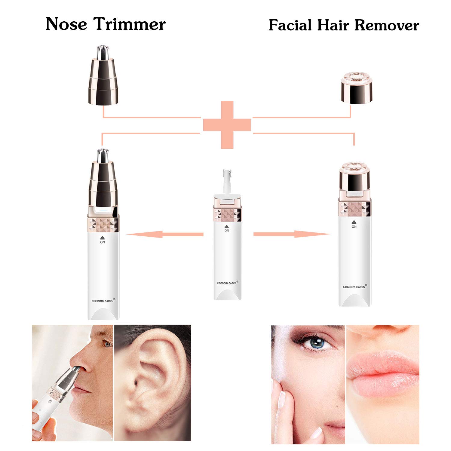 HOT-FEELING Eyebrow Trimmer, New Facial Hair Remover for Women with LED Light