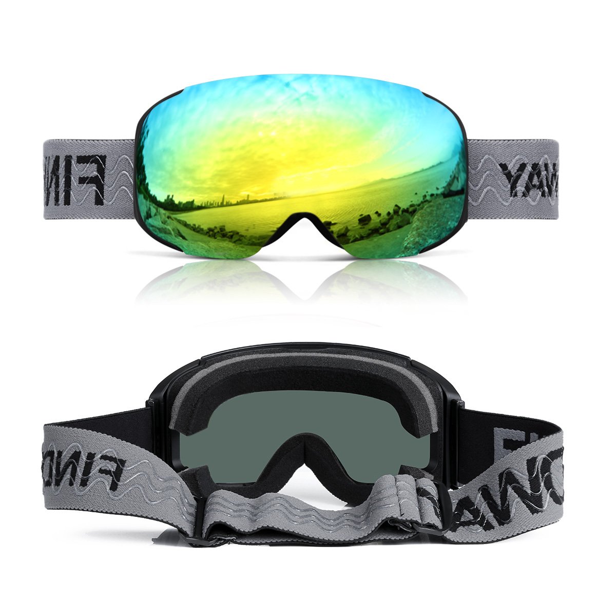 findway Ski Goggles, Snowboard Snow Goggles Magnetic Quick Interchangeable Lens