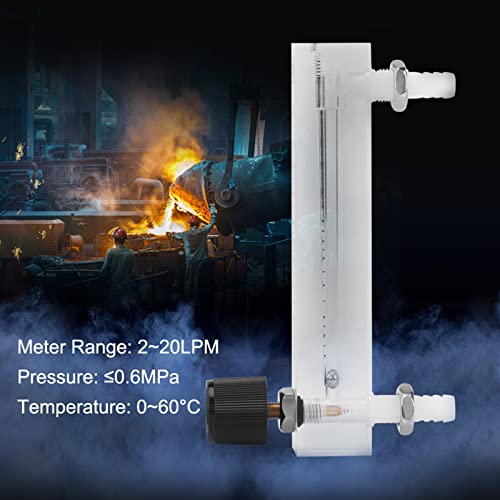 LZQ-7 Flowmeter 2-20LPM Flow Meter Oxygen Air Gas Regulator Acylic Flowmeter Oxygen Air Flow Meter with Control Valve for Measuring Controlling