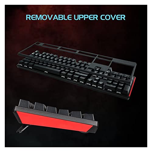 MARVOI Mechanical Keyboard Hot Swap Switch Mechanical Keyboard 104 Keys RU/US Waterproof Wired Gaming Keyboard (Size : Brown Switch, Color : RU-White)