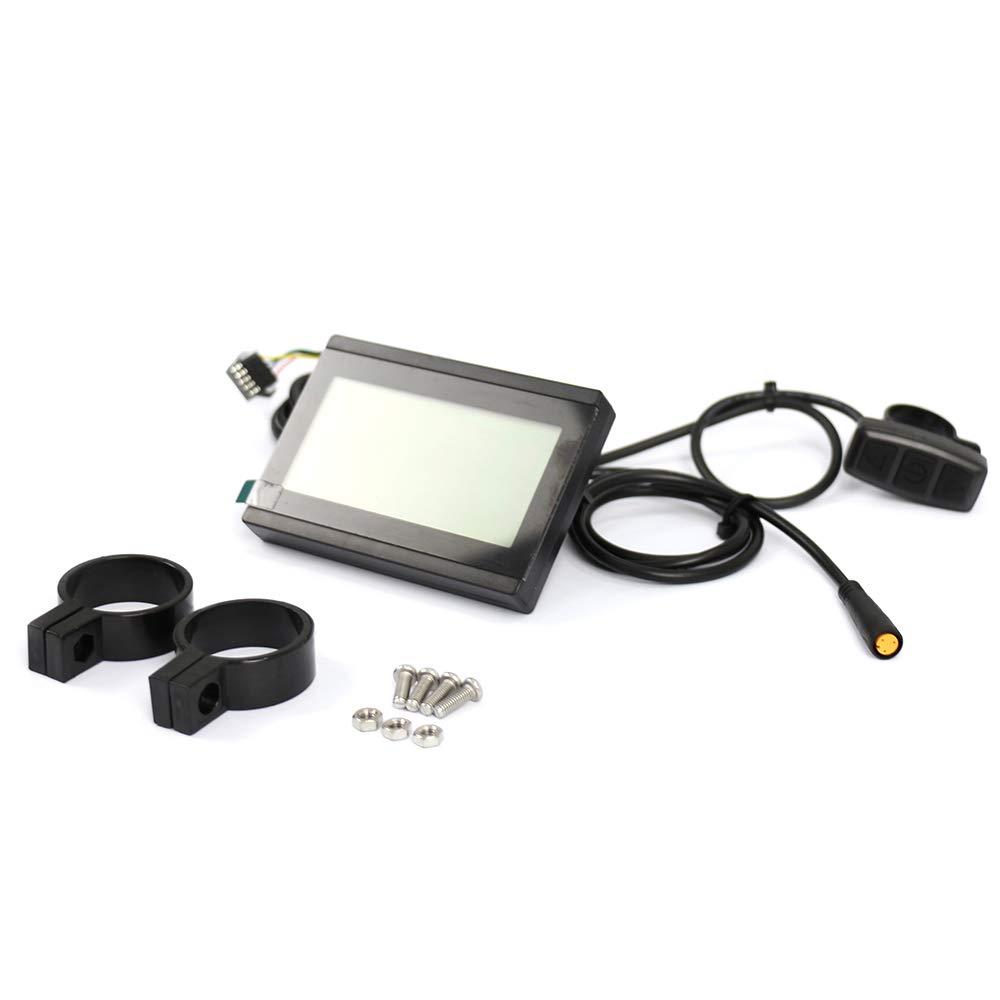 HOTEBIKE LCD Display for Electric Bike, 36V 24V 48V Rainproof Intelligent LCD Control Panel for Electric Bicycle Ebike Scooter