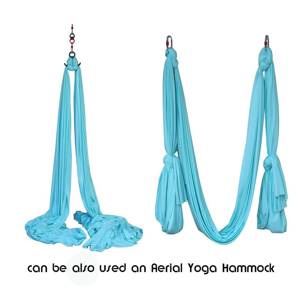 F.Life Aerial Silk Yoga Hammock Strater Kit -10 Yards For Flying Yoga (White)
