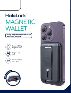 ESR Magnetic Wallet, Compatible with MagSafe Wallet, 3-Card Holder, Vegan Leather, for Secure-Grip Finger Loop, for iPhone 15/14/13/12 Series, Not for 13/12 Mini, Black