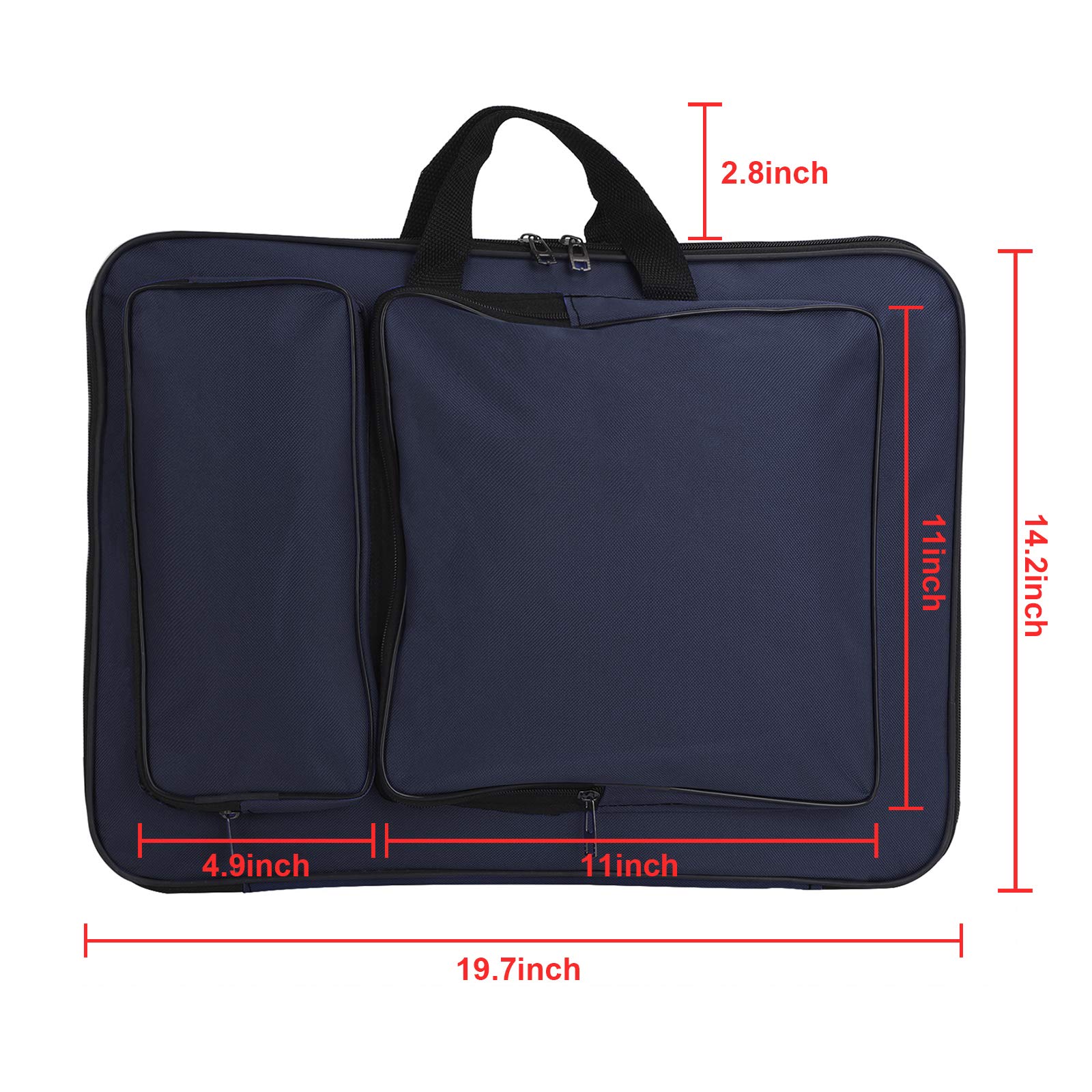 Water-Resistant Artist Portfolio Carry Shoulder Bag with Adjustable Strap 8K Drawing Board Backpack Tote Sketch Pad Art Board Bag Art Supplies Storage Tote Bag Durable Oxford Portfolio Case