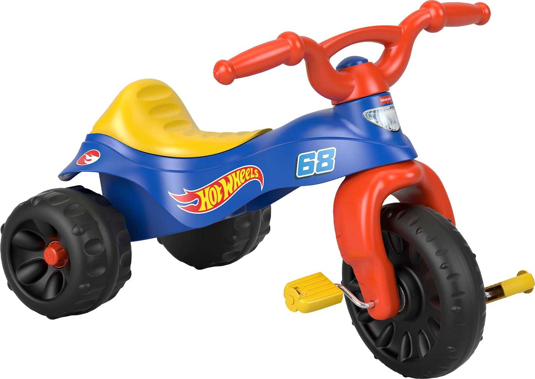 Fisher-Price Hot Wheels Toddler Tricycle Tough Trike Toy Bike with Handlebar Grips & Storage for Preschool Kids Ages 2+ Years (Amazon Exclusive)