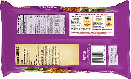 El Monterey Beef and Bean Burritos Made with Real Beef, 8 Ct Box
