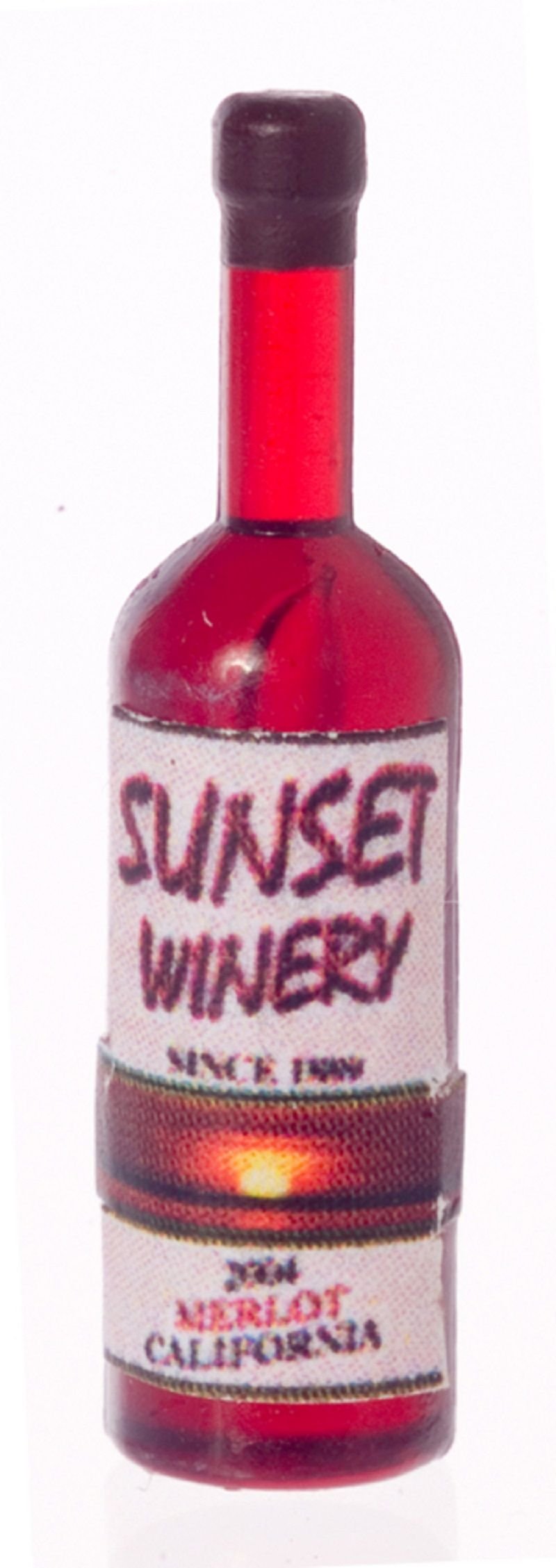 Farrow Industries Dollhouse Miniature Bottle of Red Wine