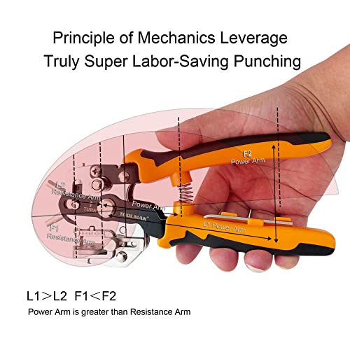 Leather Hole Punch Tools Multifunction Hole Puncher,Very Effortless Get Perfect Holes for Leather and Belt,Cardboard,Plastic,Creative Gifts for DIY Lovers