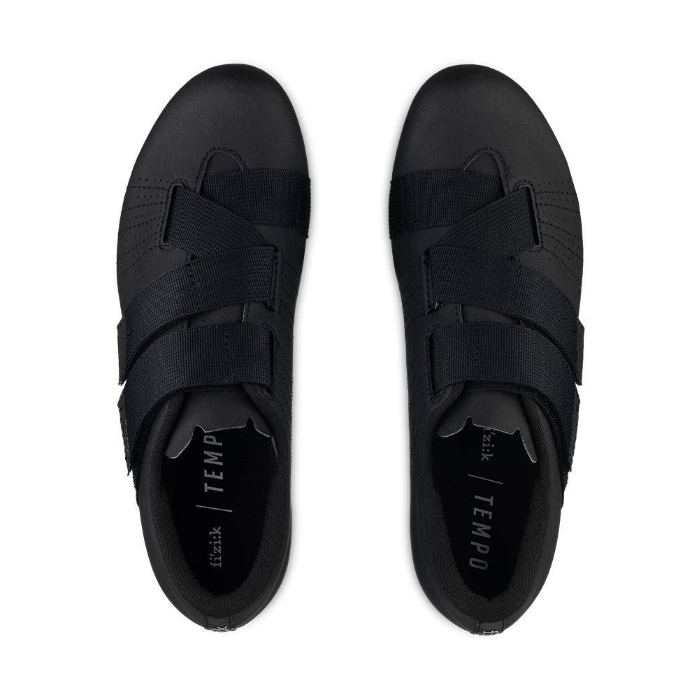 Fizik mens Tempo Powerstrap Cycling Shoe, Black/Black, 11.5 US