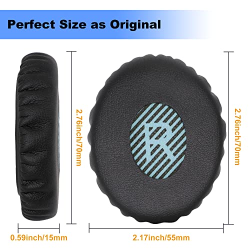 Professional Replacement Ear Pads for Bose On-Ear 2 (OE2 & OE2i)/ SoundTrue On-Ear (OE)/ SoundLink On-Ear (OE) Headphones, Premium Earpads Cushions with Softer Leather and Memory Foam, Black