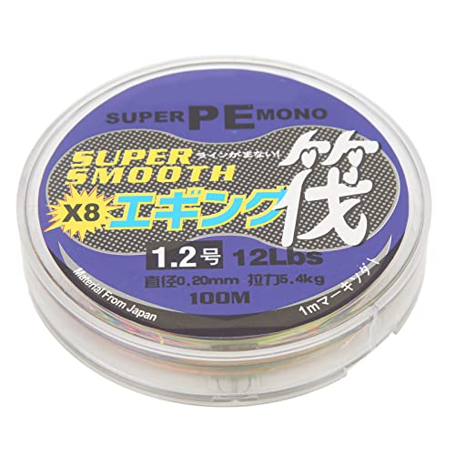 Fishing Line, High Strength PE Fishing Wire Strong Water Cutting Standard Line Diameter Long Service Life Soft for Fishing(1.2)