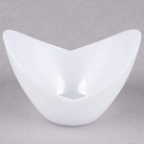 Fineline settings Plastic Tureens Oval 3.5" x 2.6" | White | Tiny Temptations | Pack of 10 Serving Bowls, RET-6302-WH