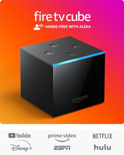 Fire TV Cube, Hands-free streaming device with Alexa, 4K Ultra HD, includes Alexa Voice Remote