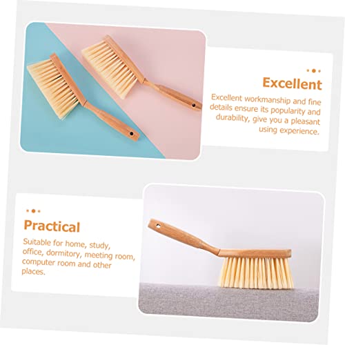 SEWOART 1 Set Desktop Cleaning Kit Broom Indoor Handheld Broom Hand Broom and Dustpan Kits Dust Pan Gray Desk Small Pans Mini Cleaning Brush Small Cleaning Broom and Dustpan Brush Grey