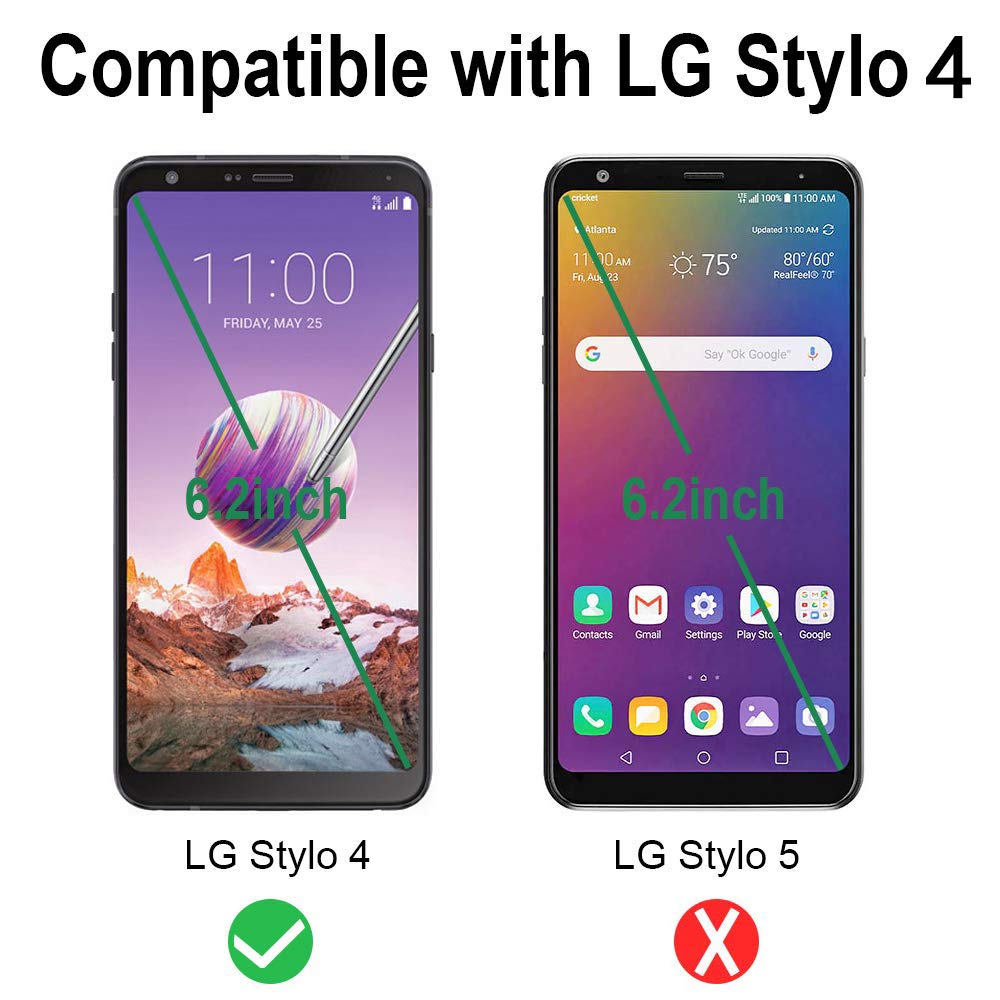 Fingic LG Stylo 4 Case, LG Stylus 4 Case, LG Stylo 4 Plus Case,LG Q Stylus Case, Rose Gold Marble Design Glitter Bumper Hard PC Soft Rubber Shockproof Protective Phone Case Cover for LG Stylo 4 2018