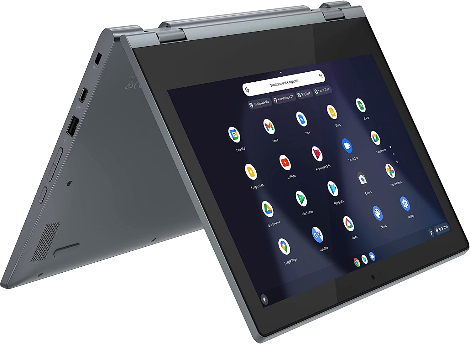 Lenovo 2022 Flex 3 Chromebook 2-in-1 Laptop, 11.6" Touchscreen, Octa-Core MediaTek MT8183 Processor, 4GB DDR4 RAM, 64GB eMMC, WiFi, BT, Abyss Blue, Chrome OS, BROAG 5Feet USB Extension Cable