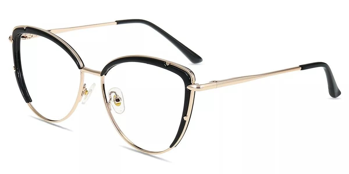 Firmoo Cat Eye Blue Light Blocking Glasses Women, Anti Eye Strain Anti Glare, Vintage Inspired Clear Computer Glasses, Chic Cateye Frame Eyeglasses