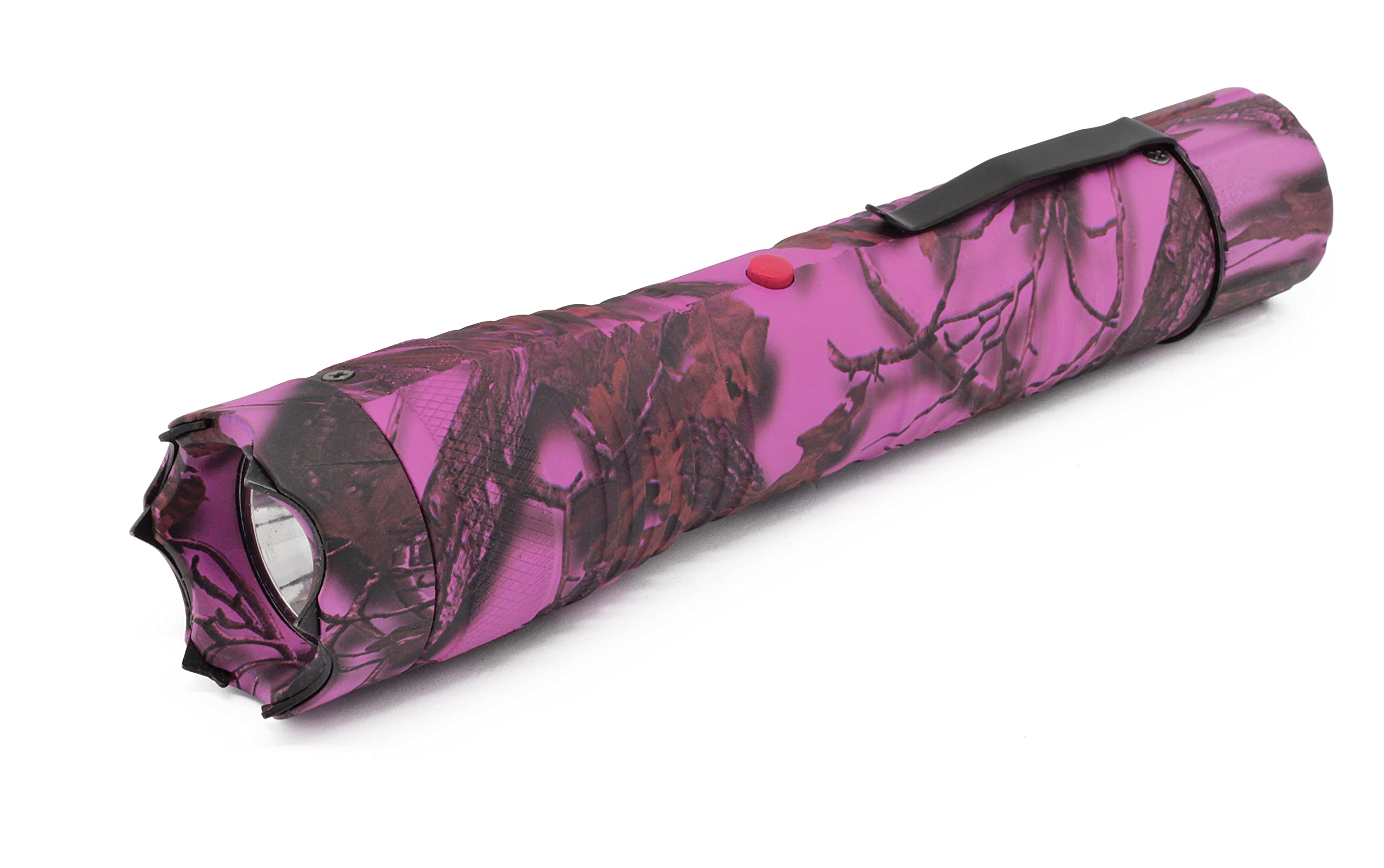 Elite Force Tactical Heavy Duty Flashlight Stun Gun - High Voltage Police Grade Strength - Rechargeable Batteries - Bright LED Flashlight with Three Modes (Pink Camo)