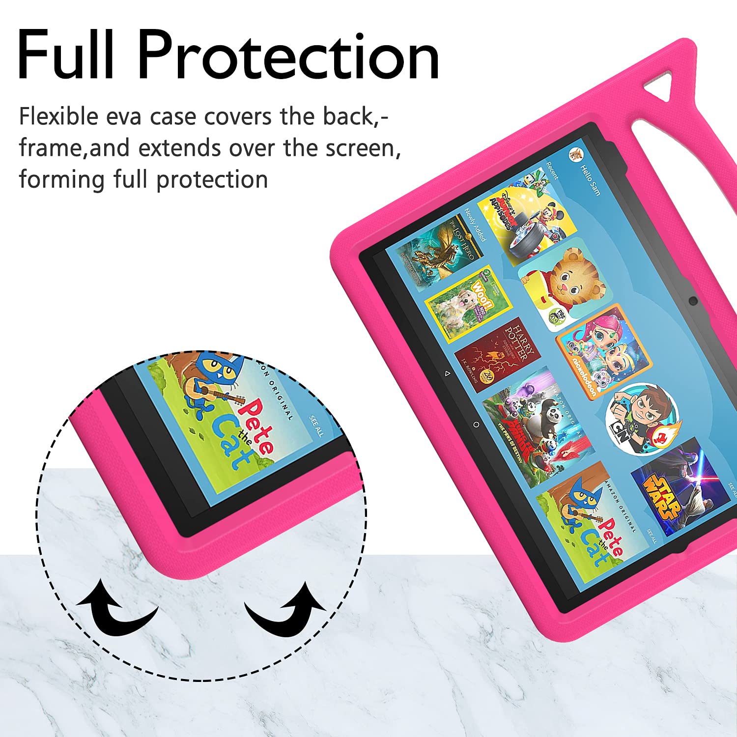Fire HD 10 & 10 Plus Tablet Case for Kids, Amazon Fire Tablet 10 Case(11th Generation, 2021 Release)-Auorld Lightweight Kid-Proof Cover with Stand for Kindle Fire HD 10 Kids Tablet & Kids Pro Tablet