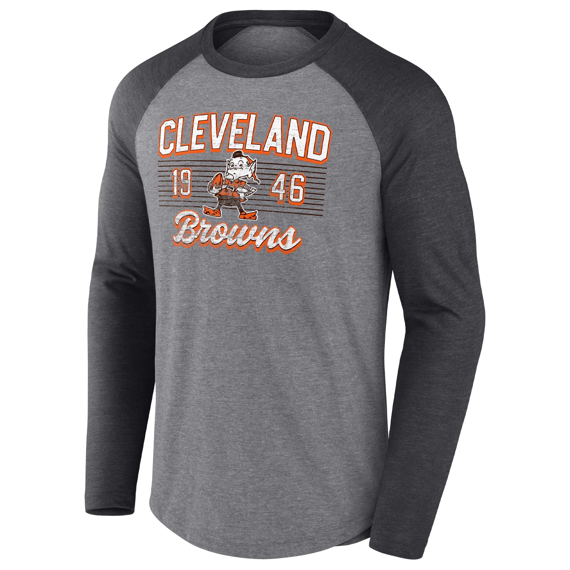 Fanatics Men's Heathered Gray/Heathered Royal Buffalo Bills Weekend Casual Raglan Tri-Blend Long Sleeve T-Shirt