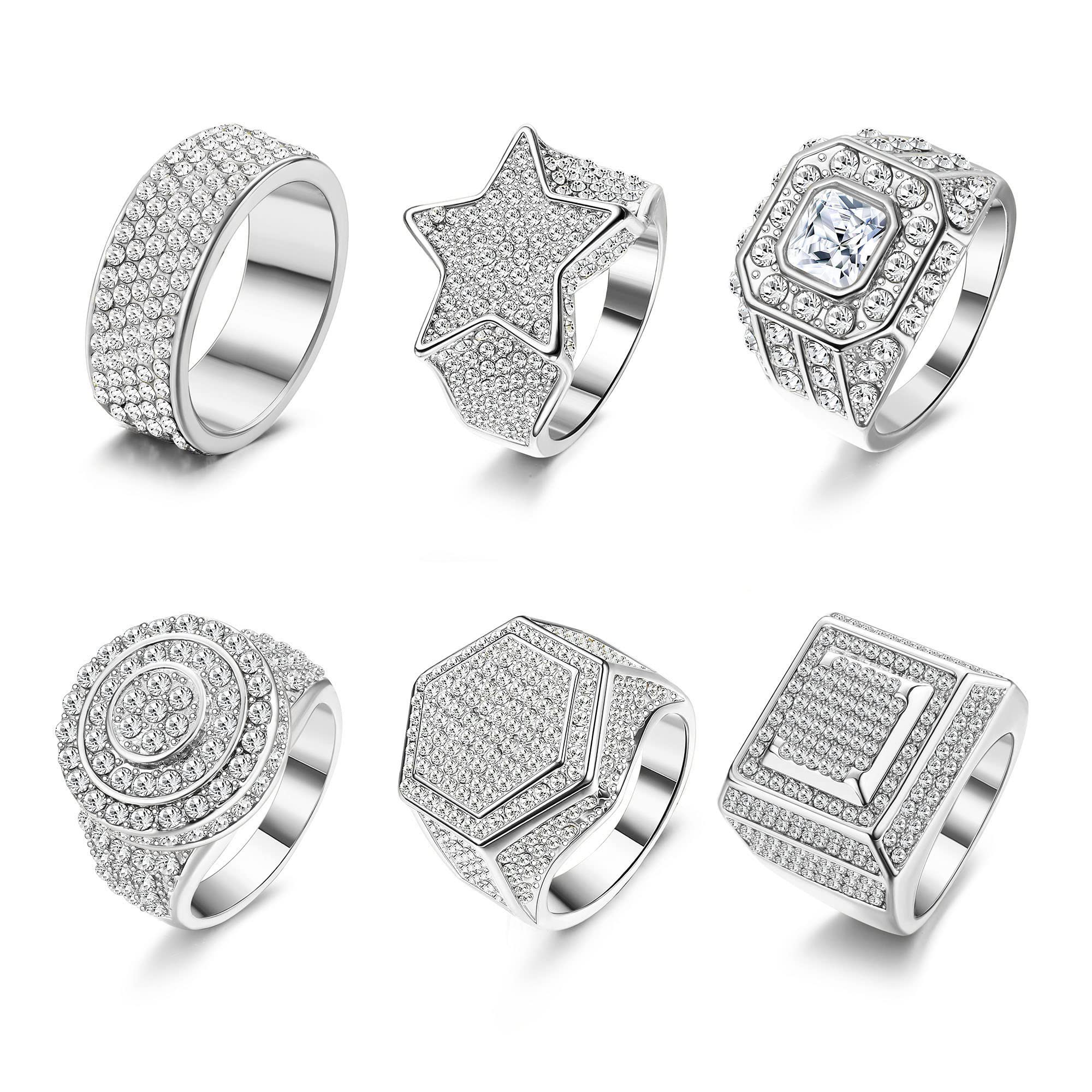 FIASASO 6Pcs Ice Out Rings