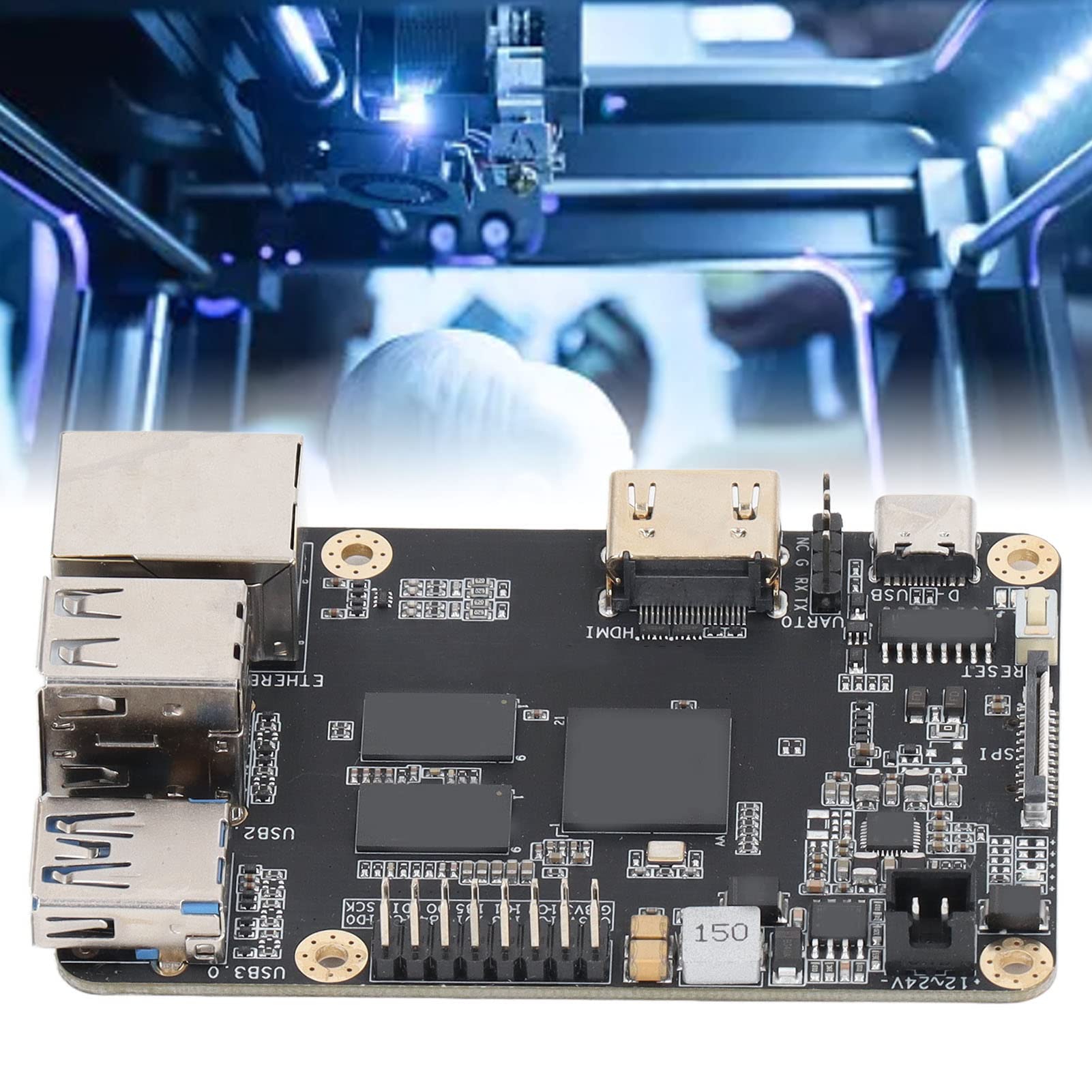 MKS PI Control Board, 3D Printer Mainboard Good Compatibility DC 12V 24V 15W Easy Installation for Replacement