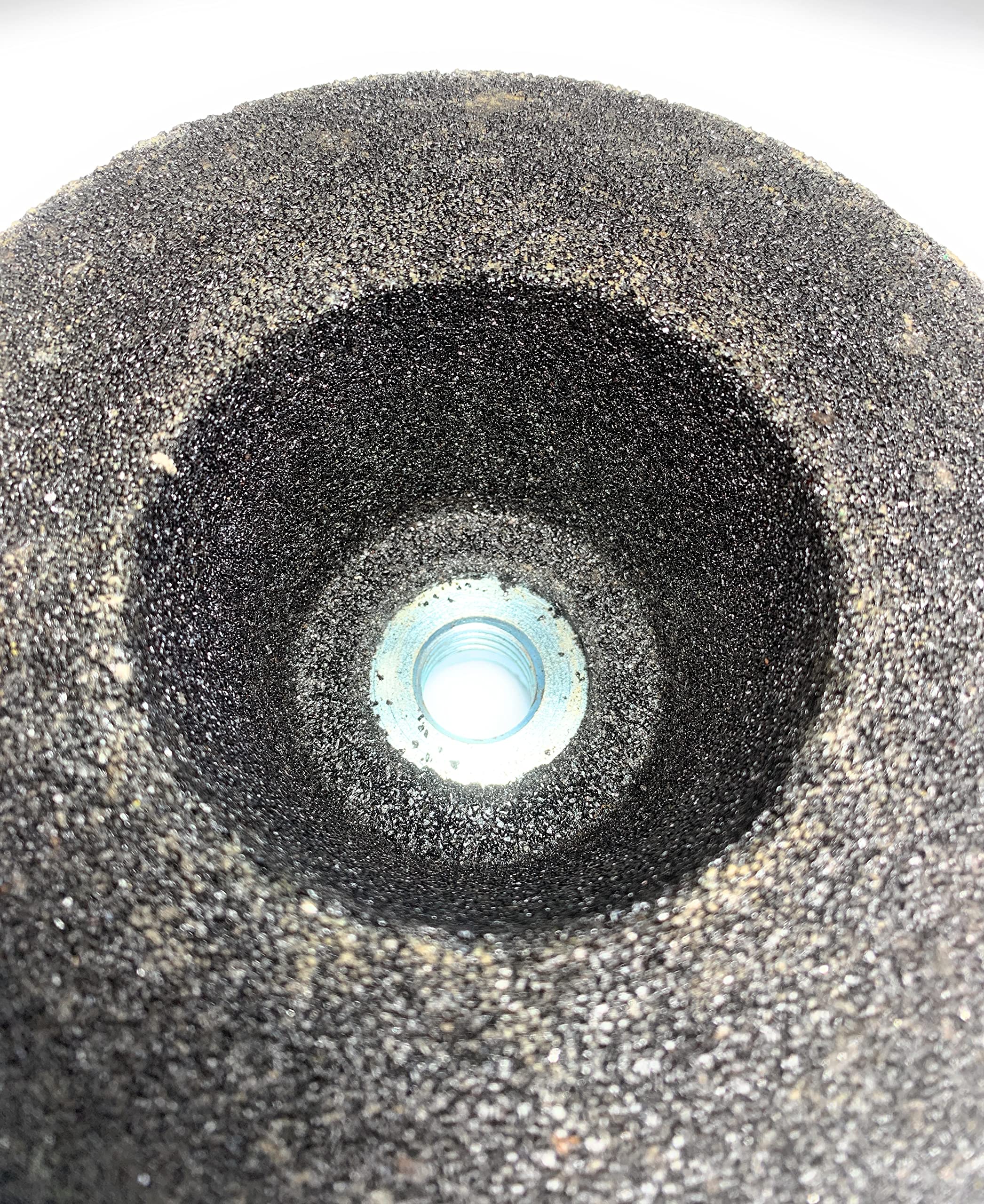 Flaring Cup Grinding Stone with Arbor Thread for Grinding Granite 5X2X5/8-11 (1 Pack) (Black SiC, 36 grit)