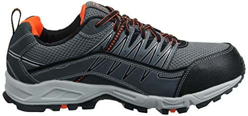 Fila mens Memory at Peak Composite Toe Trail Running Food Service Shoe, Castlerock/Black/Vibrant Orange, 10.5 US