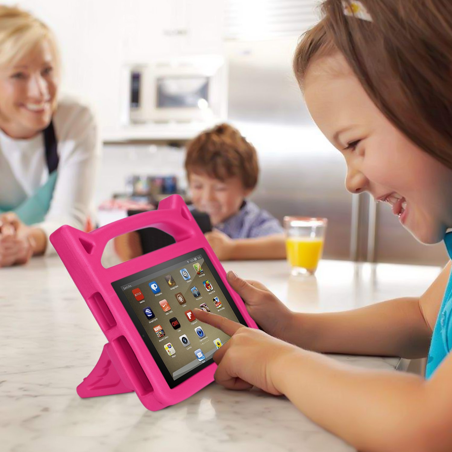 Fire 7 Tablet Case,Kindle Fire 7 Case,Fire Tablet 7 Case for Kids -Dinines Kids Shock Proof Protective Cover Case for Amazon Fire 7 Tablet (Compatible with 2019&2015&2017 Release)