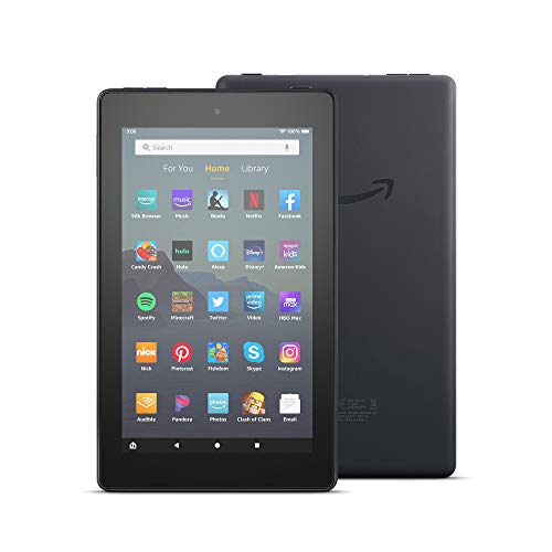 Fire 7 tablet, 7" display, 32 GB, latest model (2019 release), without lockscreen ads, Black