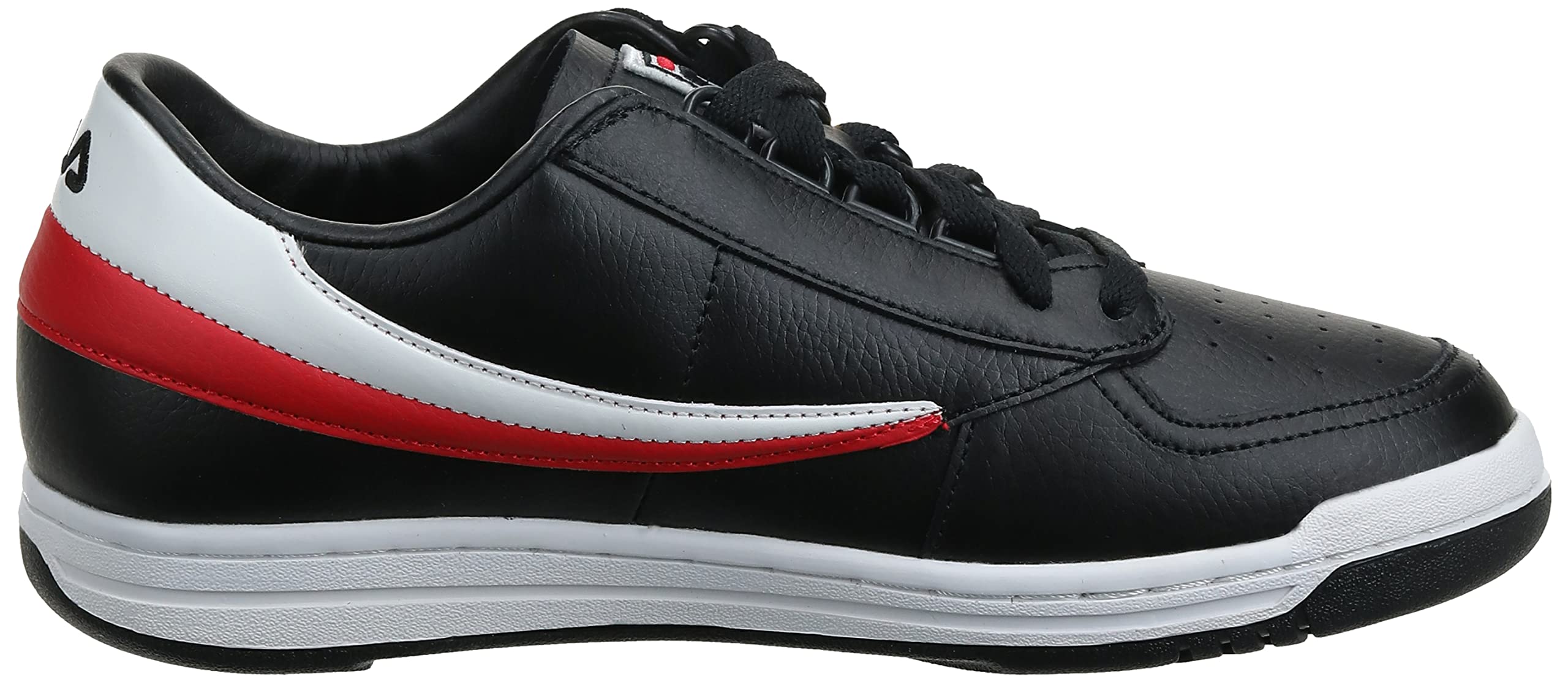 Fila Men's Original Tennis Fashion Sneaker, Black/White Red, 9.5 M US