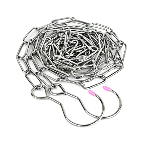 Zerodeko 3pcs Metal Clothing Rack Stainless Steel Chain Portable Drying Rack Clothes Storage Chains Display Hanging Chain Adjustable Clotheslines Clothes Drying Chain Clothes Drying Rack