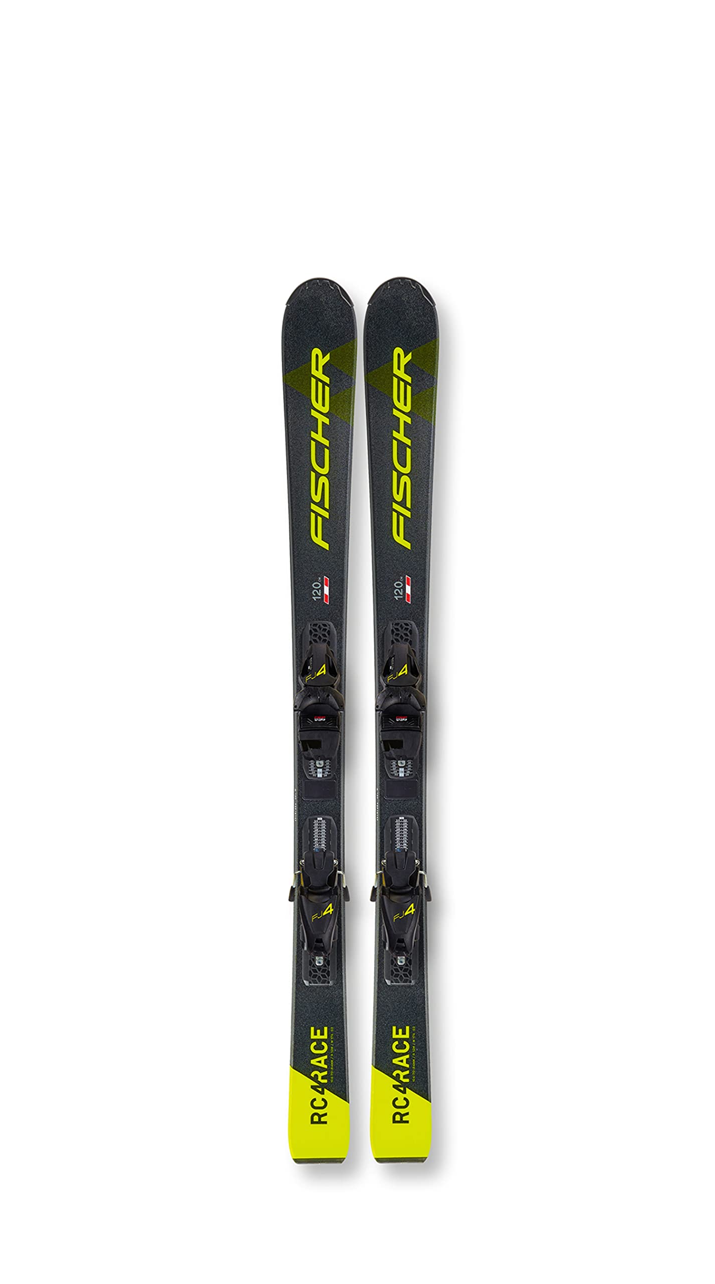 Fischer Junior/Kids RC4 Race SLR Alpine Piste Skis with FJ4 AC SLR Bindings, 80