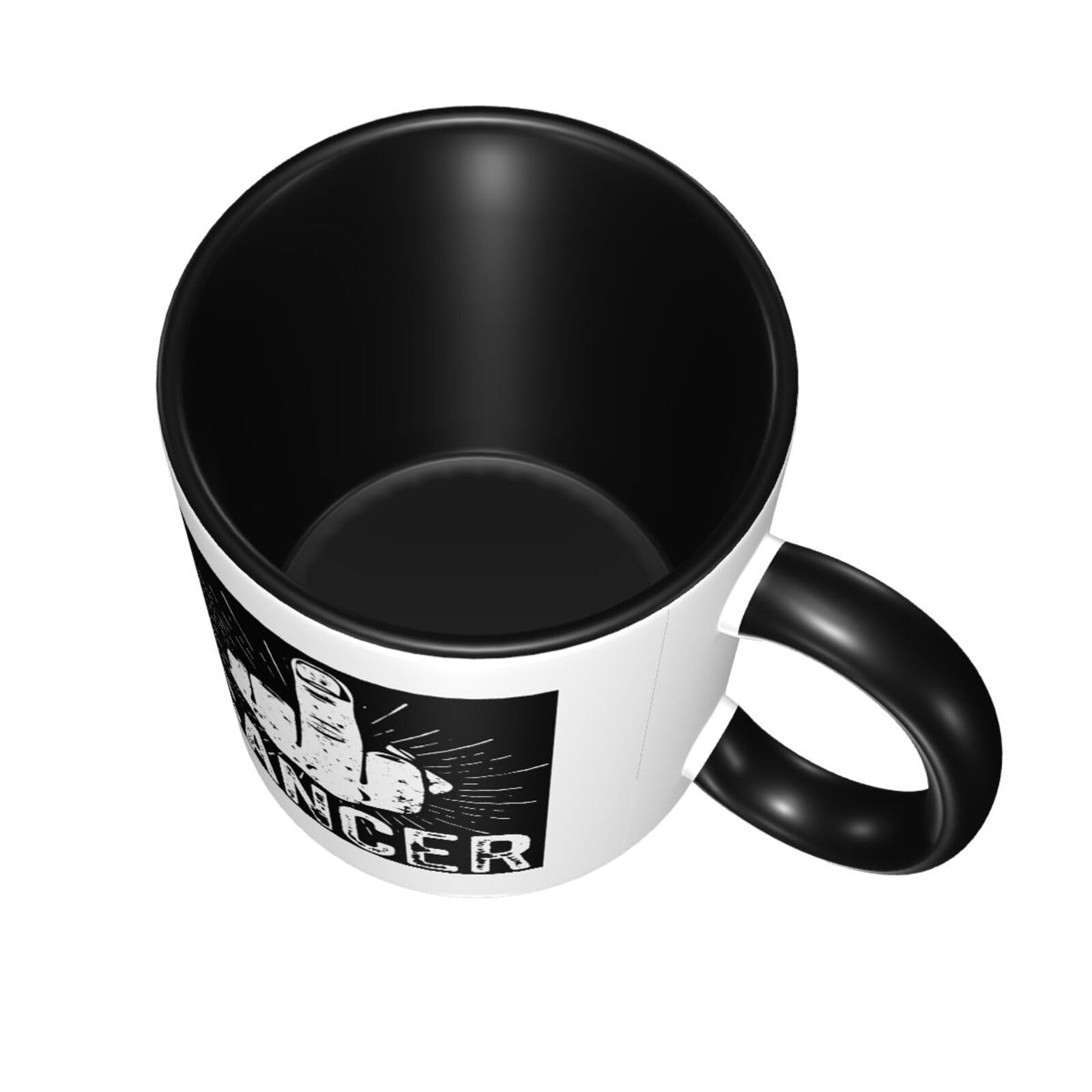 Fk Cancer Coffee Mug Funny 11 Oz Coffee Cup Two Tone Mug Gifts For Girlfriend Ceramic Mug Easy To Hold & Clean