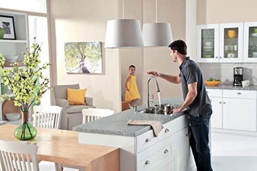 Moen 87359E2SRS Delaney One-Handle High Arc Pulldown Kitchen Faucet, Spot Resist Stainless
