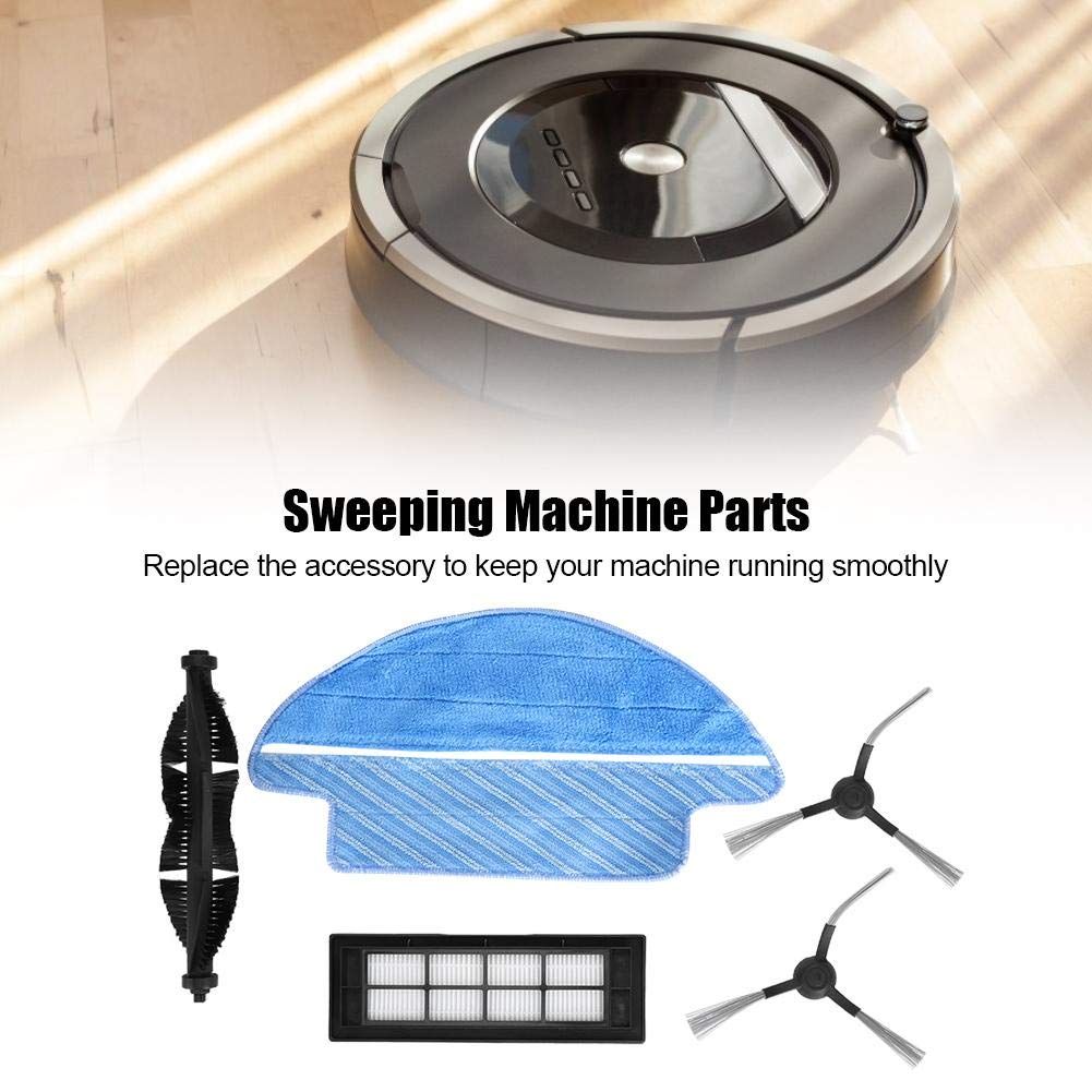 Fdit A Set Rolling Brush Side Brush Filter Sweeping Machine Parts Practical Replacement Accessories Fit for Proscenic LDS M6 R2