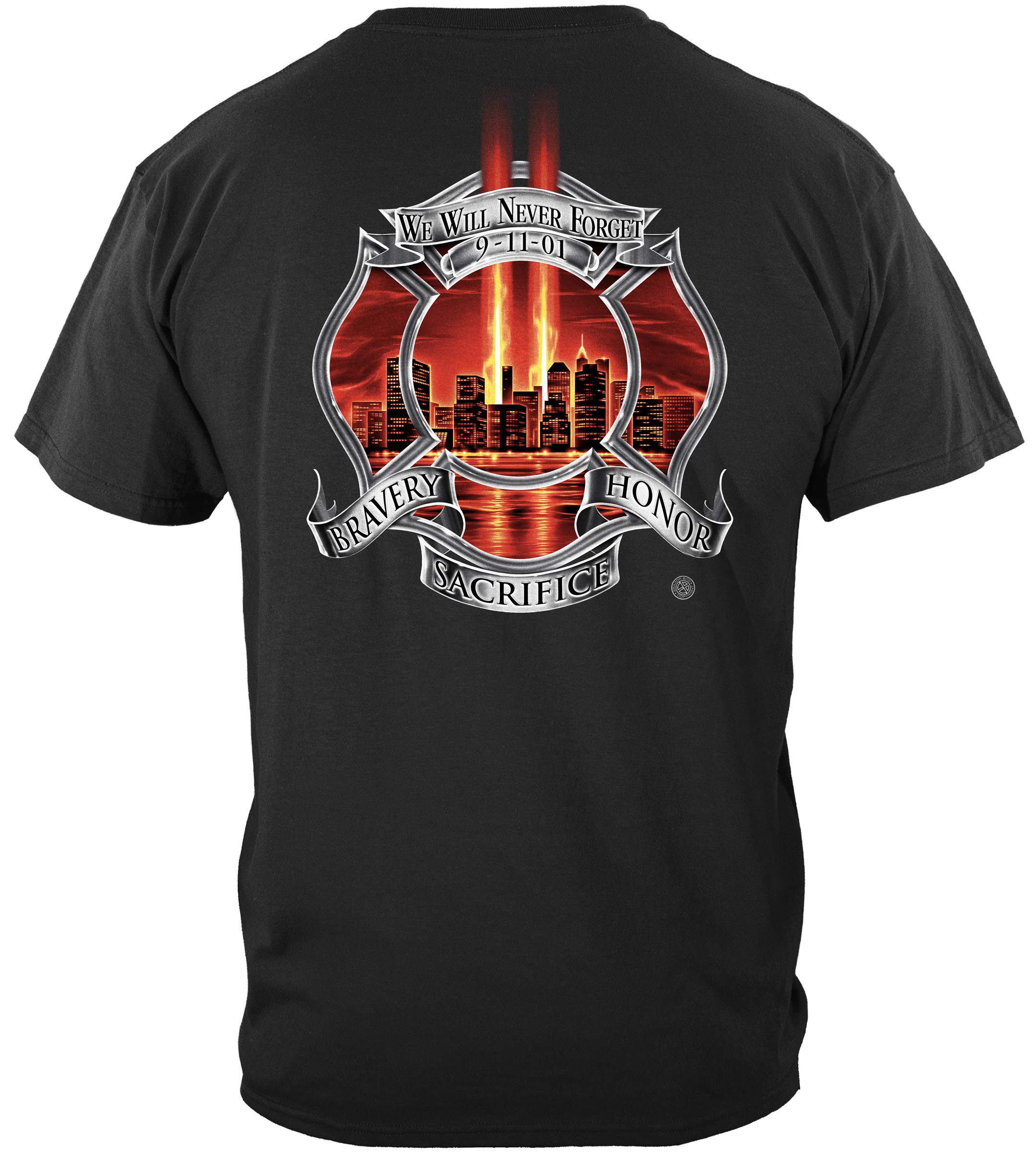 fire fighter accessory | Red Tribute High Honor Firefighter Shirt ADD135-FF2090XXL