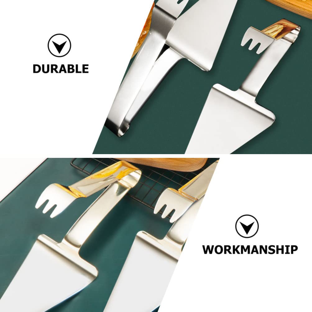 Hemoton 2pcs Stainless Steel Pizza Shovels Cheese Shovels Cake Spatulas Pizza Pie Server Cake Holder Transfer Triangular Spade Spatula for Cake Baking (Silver)