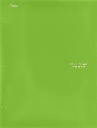 Five Star 2-Pocket Folder, Folders with Pockets, Lime (72895)