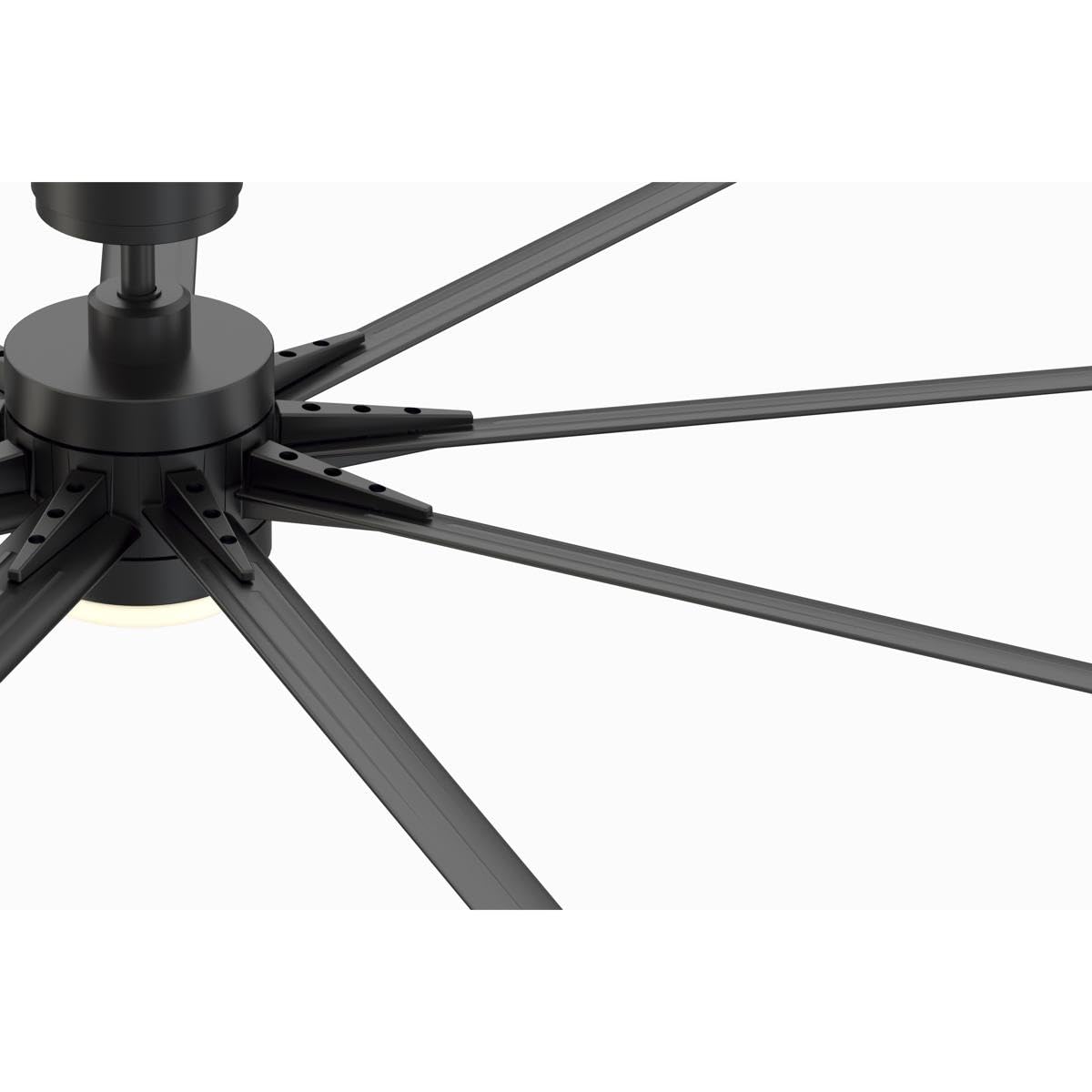 Fanimation FPD8159BLW Odyn 84 inch Indoor/Outdoor Ceiling Fan with Black Blades and LED Light Kit