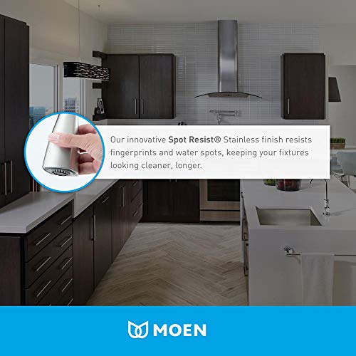 MOEN Brecklyn 2-Handle Standard Kitchen Faucet with Side Sprayer in Spot Resist Stainless