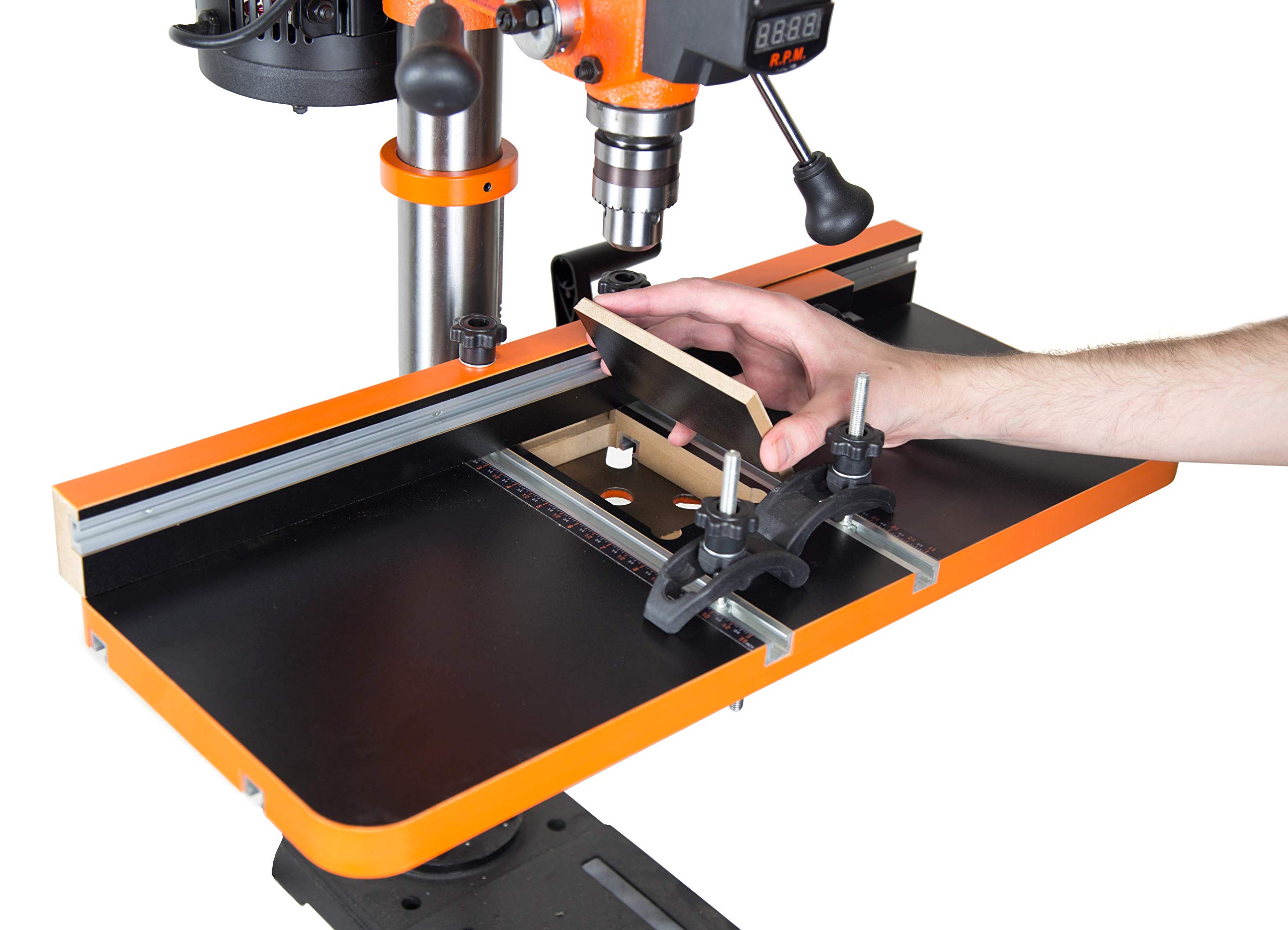 WEN DPA2513 24-by-12-Inch Drill Press Table with an Adjustable Fence and Stop Block