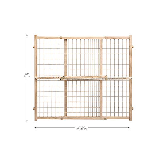 Evenflo Position and Lock Tall Pressure Mount Wood Gate (Expands From 31- 50 Inches)