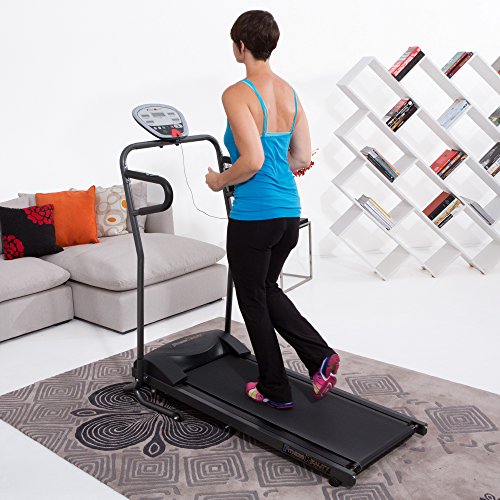 Fitness Reality Tre5000 Compact Folding Electric Treadmill with Heart Pulse