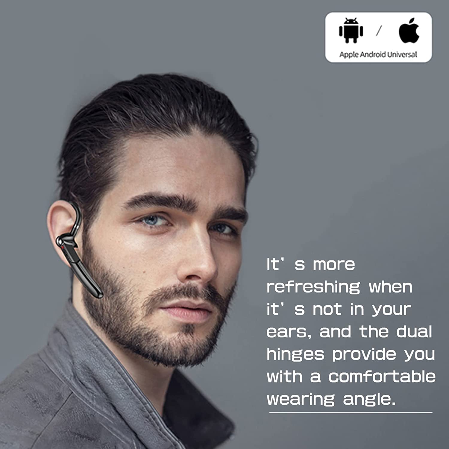 Mosonnytee Headphones Wireless Bluetooth earpiece Bluetooth Headset for Cell Phones with Microphone Noise Cancelling Hands-Free Headset Physical switches & Touch Multifunction botten